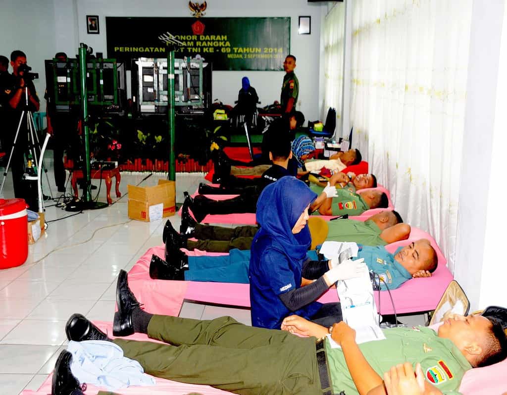 TNI Sumbang Ribuan Kantong Darah Ke PMI Kota Medan