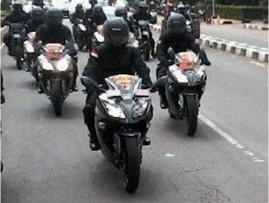 Pasukan Hitam Penunggang Kuda Besi Brigif 1 Pengaman Ibu Kota Jaya Sakti