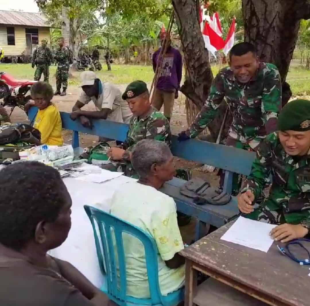 Yonif 755 Kobarkan Semangat Merah Putih Di Kampung Terisolir Nggolar