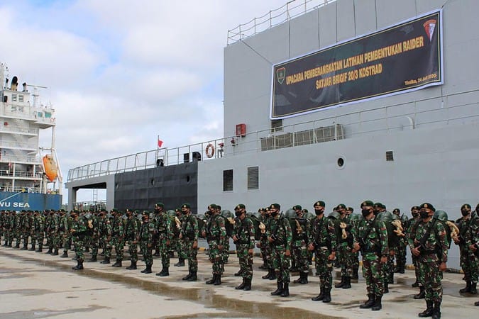 330 Prajurit Yonif 755 Ikuti Latihan Pembentukan Raider