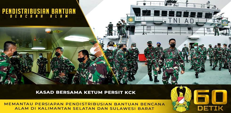 Kasad Bersama Ketum Persit KCK Memantau Persiapan Pendistribusian Bantuan Bencana Alam di ...