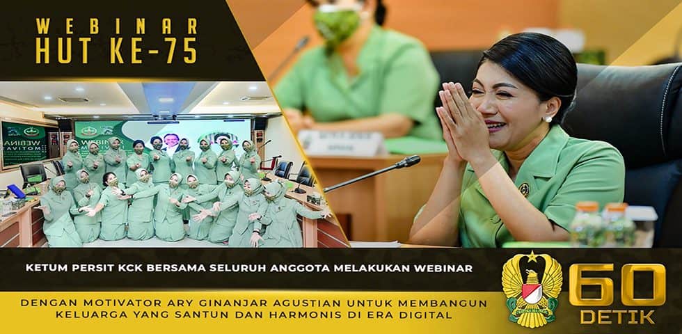 Ketum Persit KCK Bersama Seluruh Anggota Melakukan Webinar dengan Motivator Ary Ginanjar ...