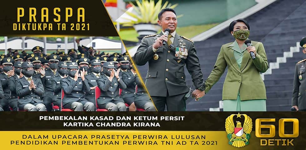 Pembekalan Kasad dan Ketum Persit KCK dalam Praspa Lulusan Diktukpa TA 2021