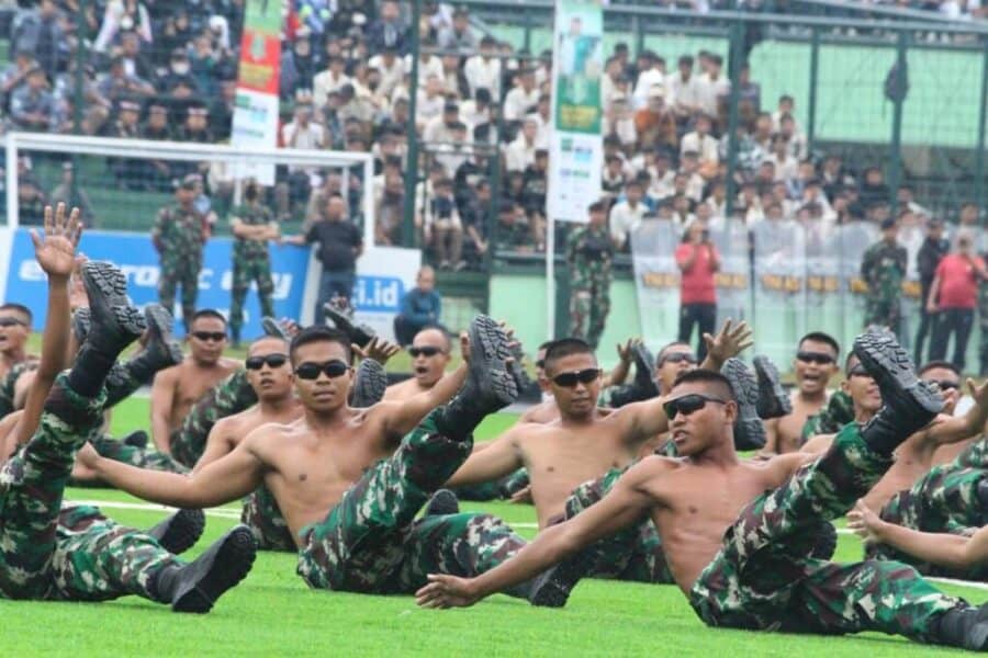 Demonstrasi Sparko Yonif Raider 300/BJW Meriahkan Peresmian Renovasi ...