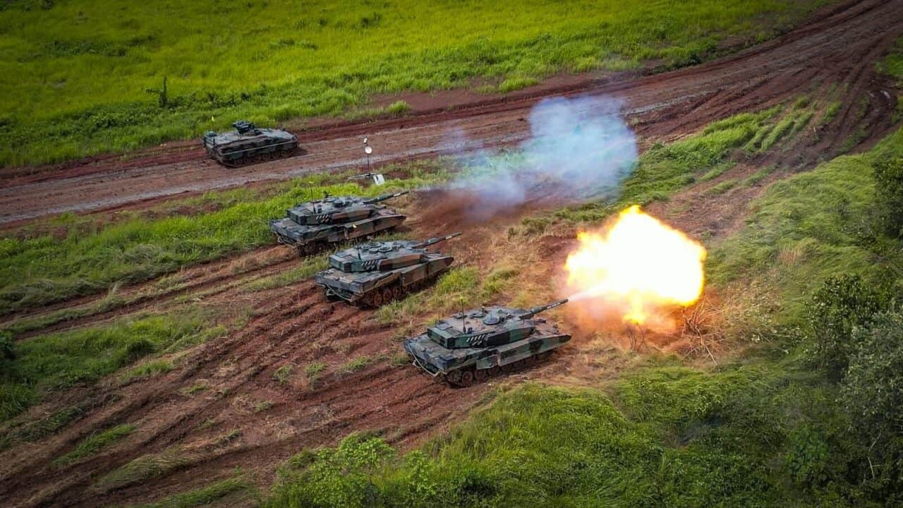 Pussenkav Gelar Latihan Manuver Menembak Senjata Ranpur Terintegrasi