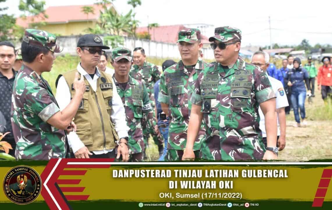 Danpusterad Tinjau Latihan Gulbencal di Wilayah OKI