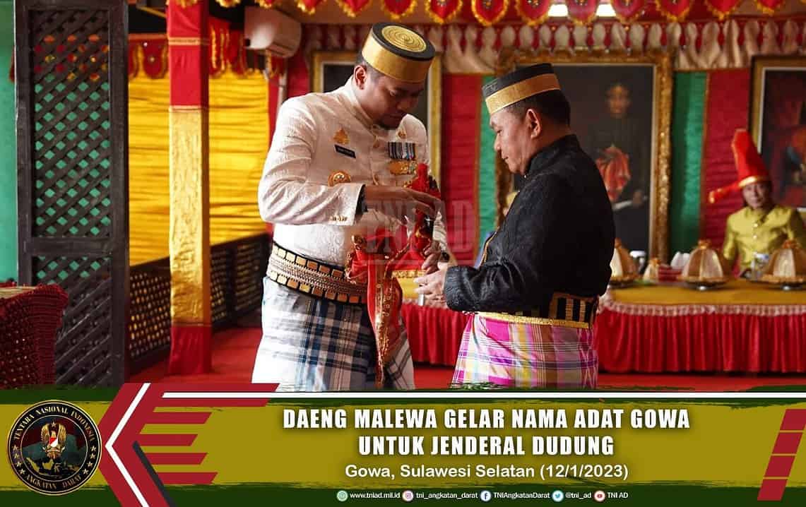 Daeng Malewa Gelar Nama Adat Gowa Untuk Jenderal Dudung