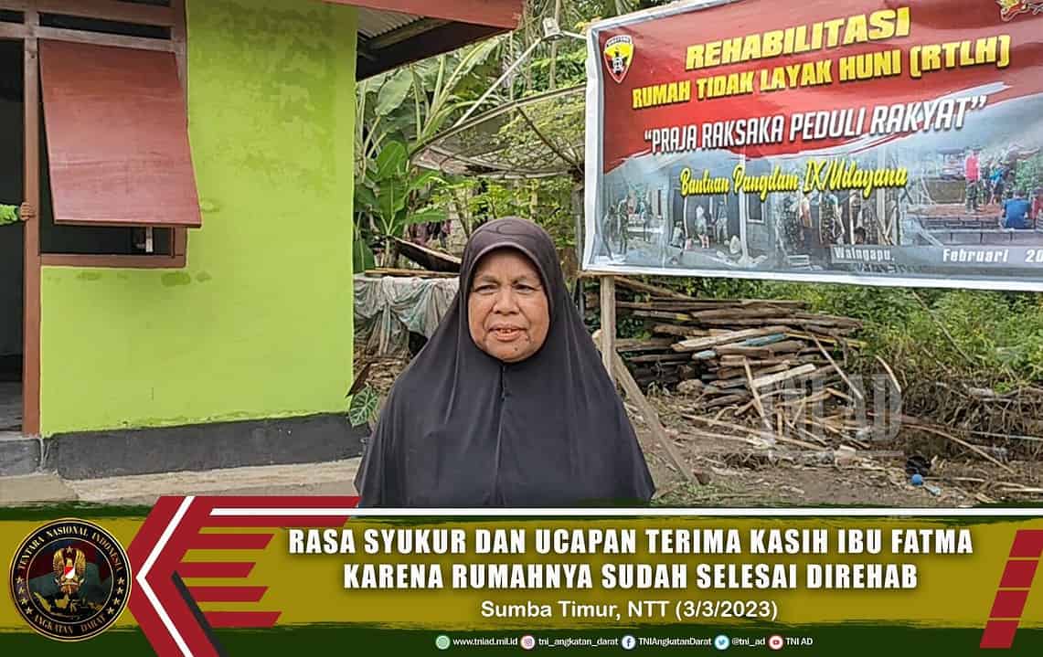 Rasa Syukur dan Ucapan Terima Kasih Ibu Fatma Karena Rumahnya Sudah Selesai Direhab.