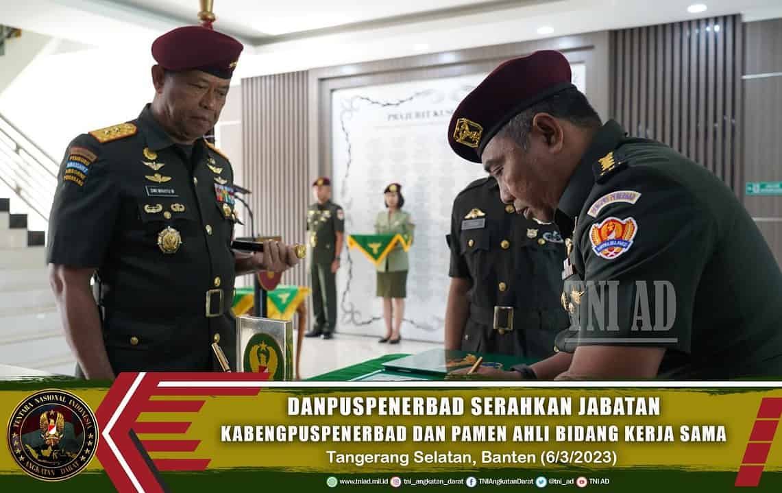 Danpuspenerbad Serahkan Jabatan Kabengpus Penerbad dan Pamen Ahli ...