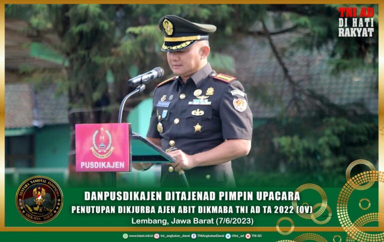 Danpusdikajen Ditajenad Pimpin Upacara Penutupan Dikjurba Ajen Abit ...