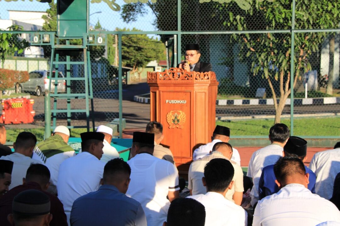 Pusdikku Ditkuad Gelar Sholat Idul Adha dan Penyembelihan Qurban