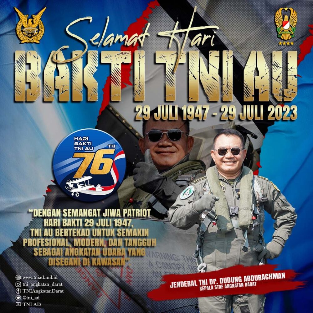 Selamat Hari Bakti TNI AU, 29 Juli 1947 - 29 Juli 2023