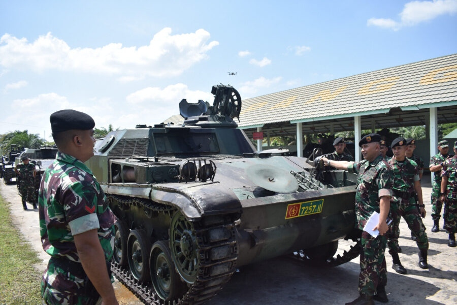 Yonkav 5/DPC Terima Kunjungan Kerja Tim Dalwas Binsat Pussenkav TNI AD